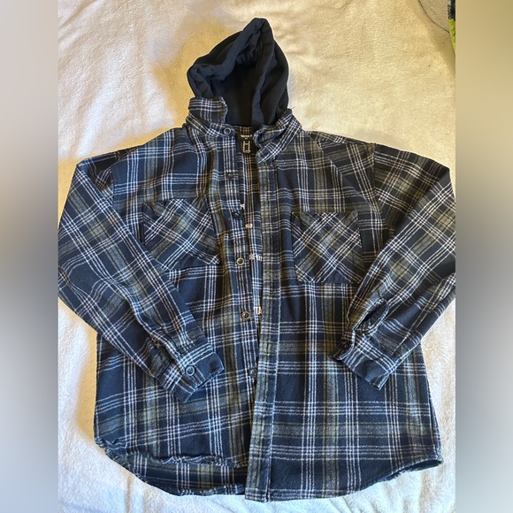Forever 21 | Jackets & Coats | Embroidered Flannel W A Hood Attached ...